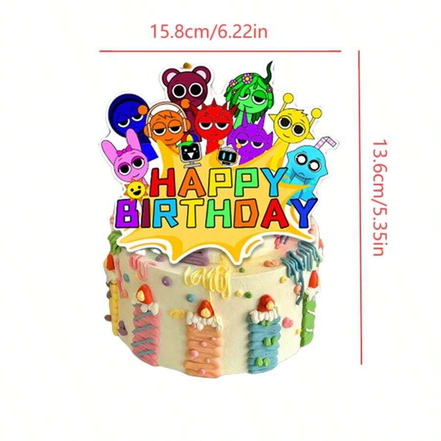 45pcs Sprunki Rhythm Box Theme Outdoor Birthday Party Decoration Set ...