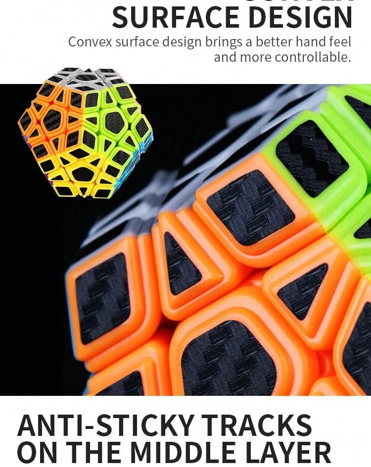 MoYu Carbon Fiber 2x2 3x3 4x4 5x5 Magic Cube Alien Series SQ1 Skew ...