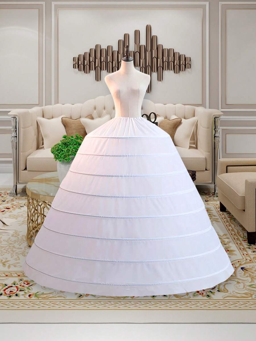 1 pièce Robe de mariée blanche à 8 cerceaux, modèle nouveau, jupon ...