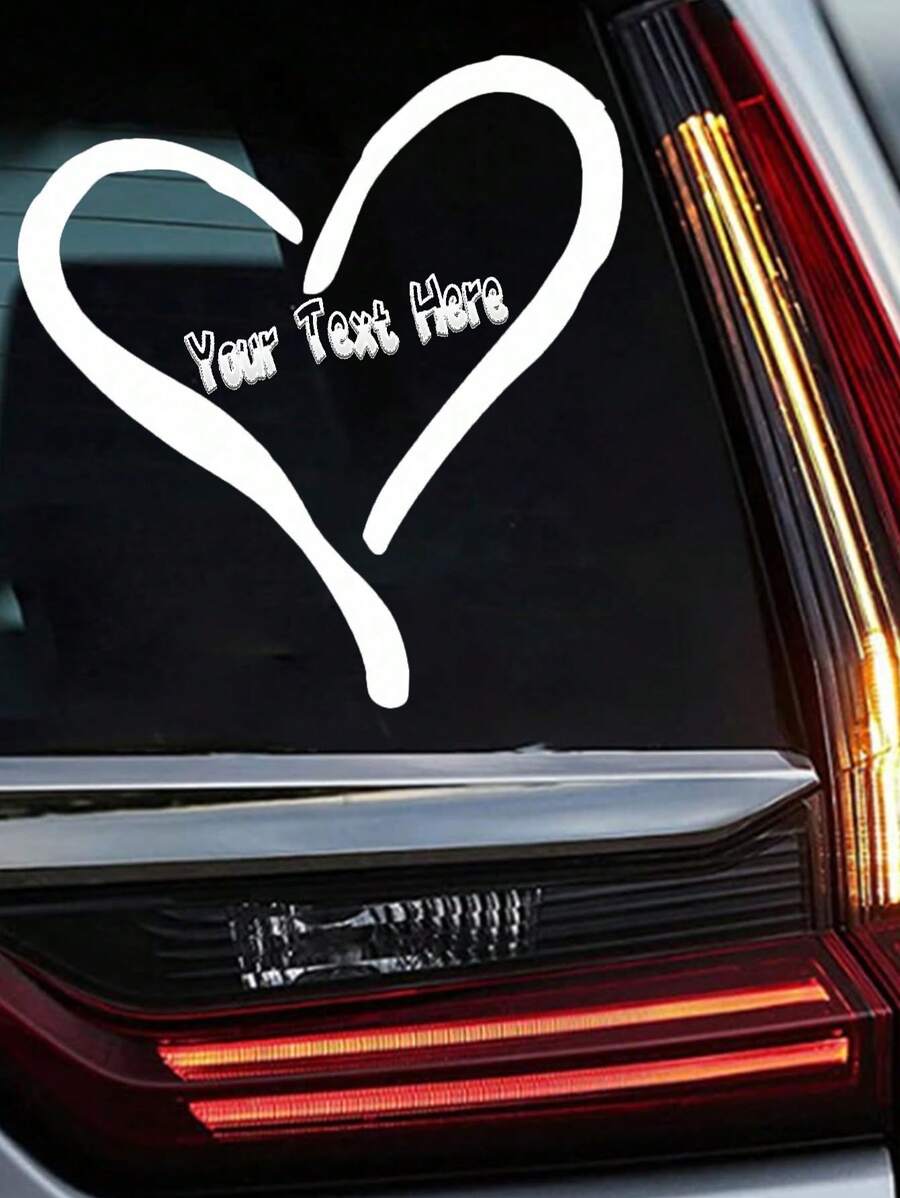 2pcs Vehicle Decal, Heart Sticker, Pet Themed Vinyl Decals, Suitable ...