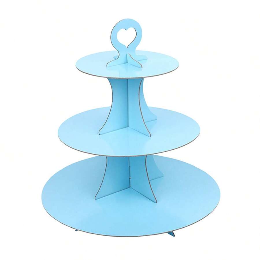 1pc Foldable Solid Color Cake Stand, Party Dessert Display Rack ...