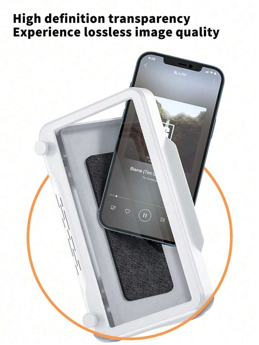 1pc Waterproof Anti-Fog Bathroom Phone Holder, Rotating/Fixed No-Drill ...