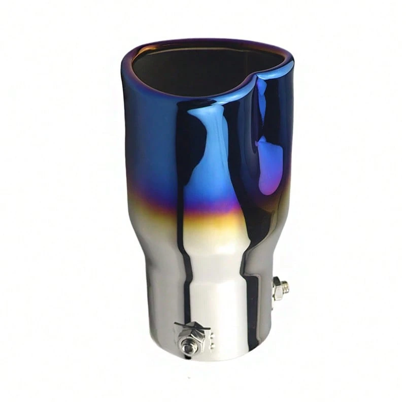 2.5in Stainless Steel Heart-Shaped Car Exhaust Tip, Single-Pipe Auto ...