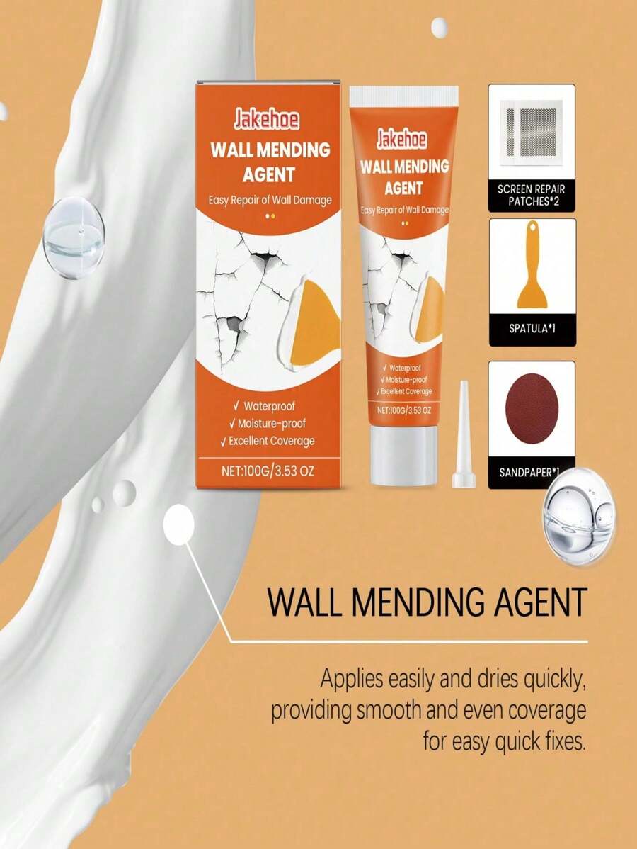 Kit de reparación de pared, pasta reparadora de paredes peladas, agente ...