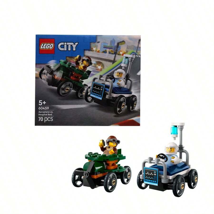 LEGO 604 59航空機車X病院のベッドカーレースセット都市シリーズ2025新しいビルディングブロック | SHEIN JAPAN