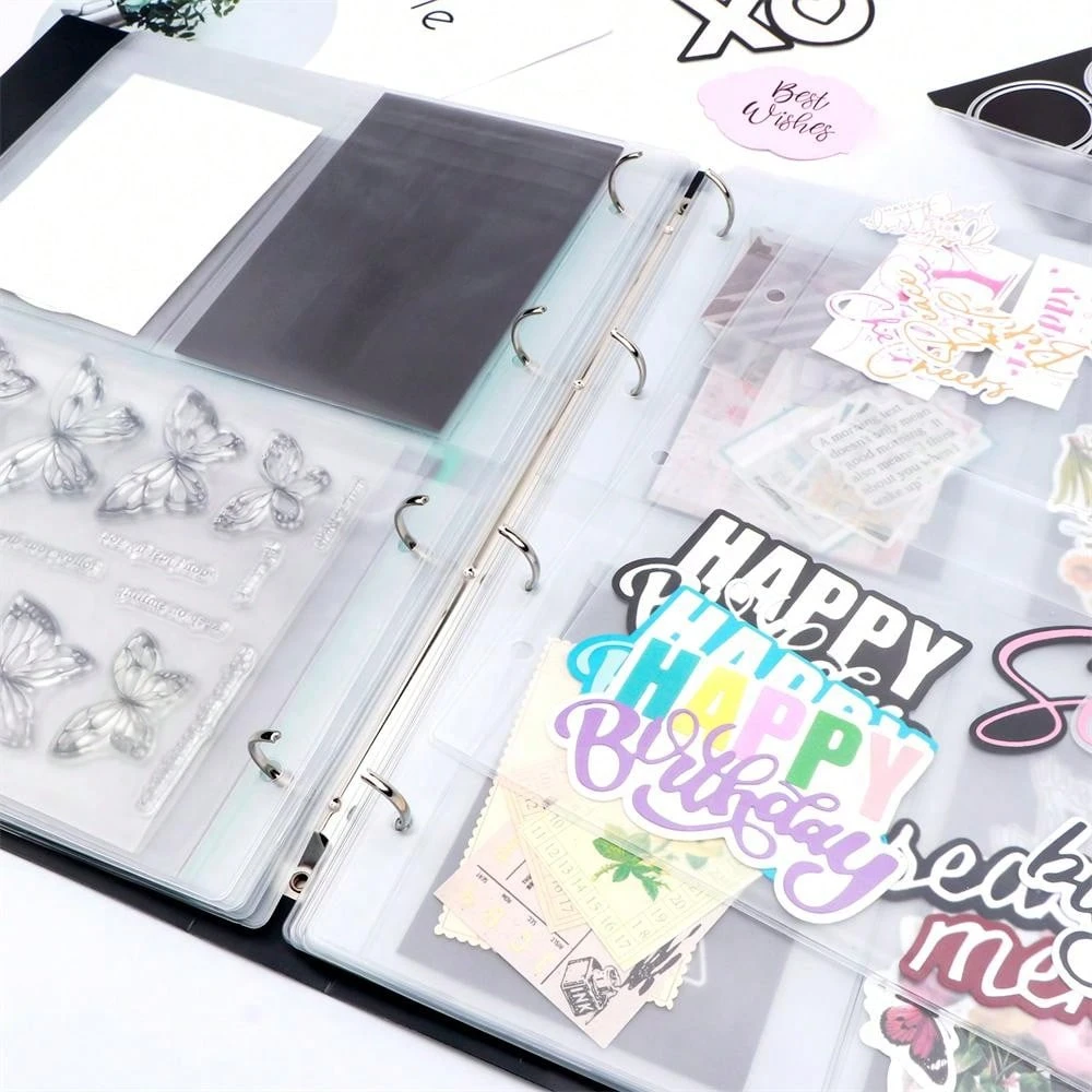 CYFUN DESIGN 1 set Reliure de stockage de matrices A4, protecteurs de ...