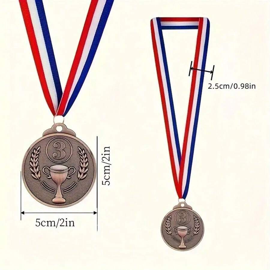 15pcs/Set Trophy Numbers Medals 123 Metal Awards Zinc Alloy Medals In ...