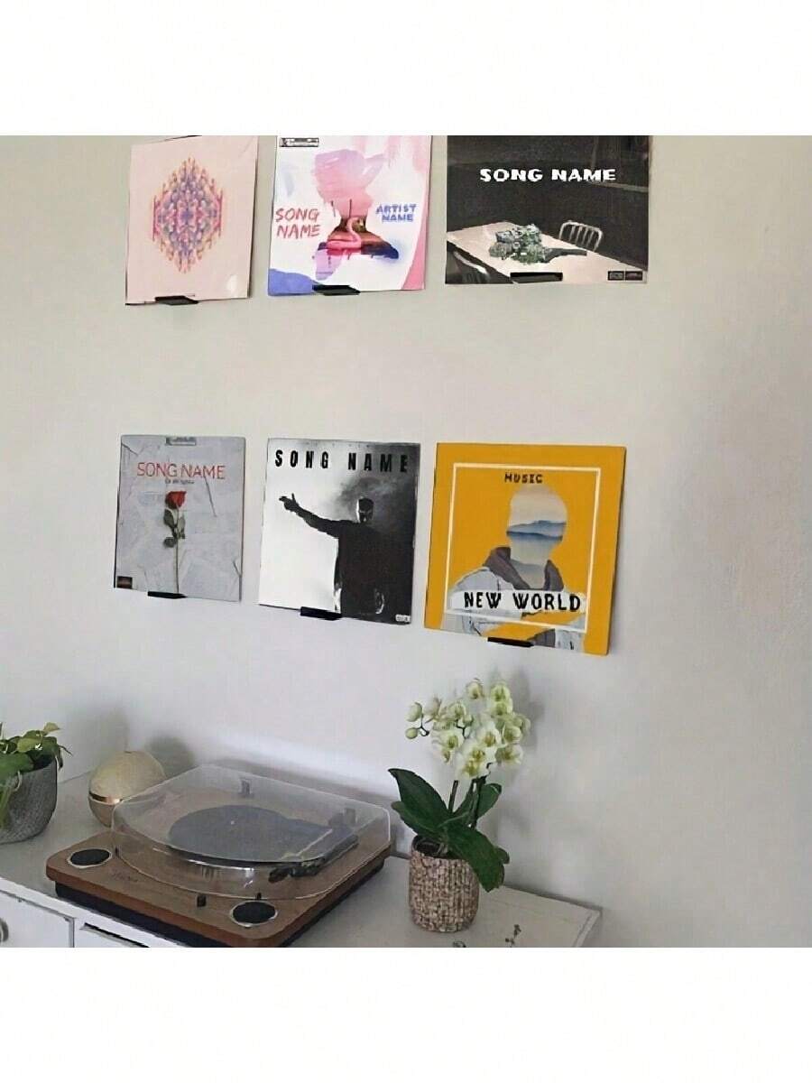 1 Pc Minimalist Vinyl Record Shelf Album Wall Mount Display Record ...