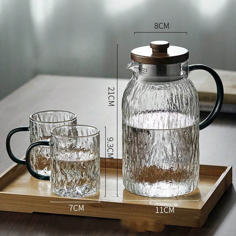 Cold Kettle Chinese Hammer Glass Kettle High-Capacity High-Temperature ...