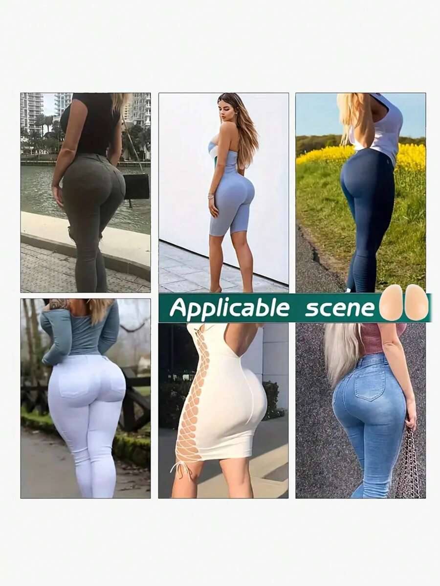 Silicone Padded Butt Lift Shaper Underwear, Peach Butt Enhancer For Women, 200g Silicone Ski ...