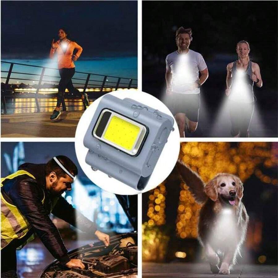 Outdoor Sport Running Lights COB LED Night Running Flashlight Warning ...