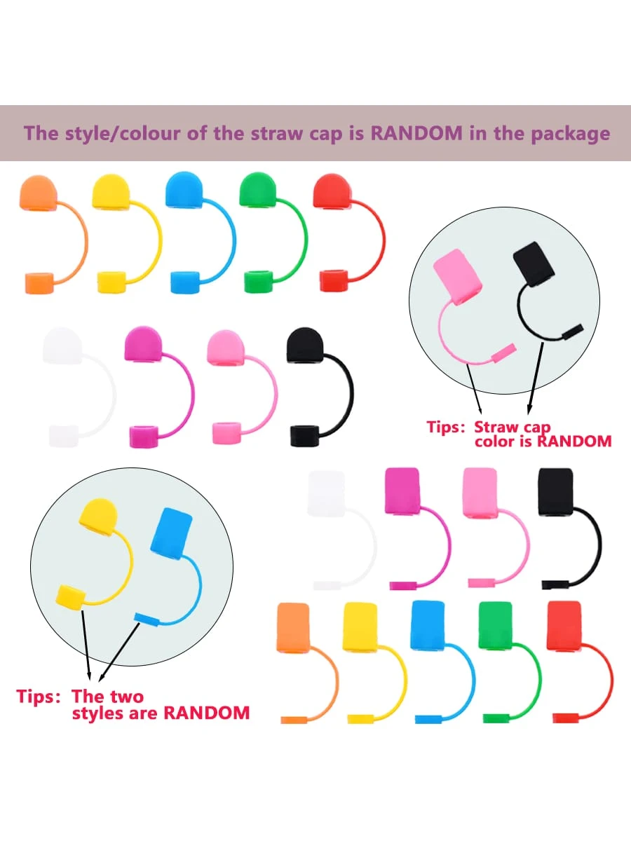 Marvel 9/12pcs Spider-Man Straw Cover Fits Tumbler Cup For Cup, Straw ...