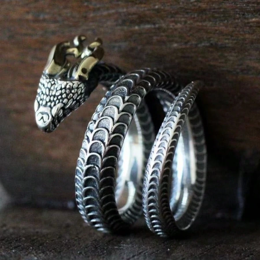 Rattlesnake Ring, Snake Shaped Ring, Animal Novelty Unique Ring Gift ...