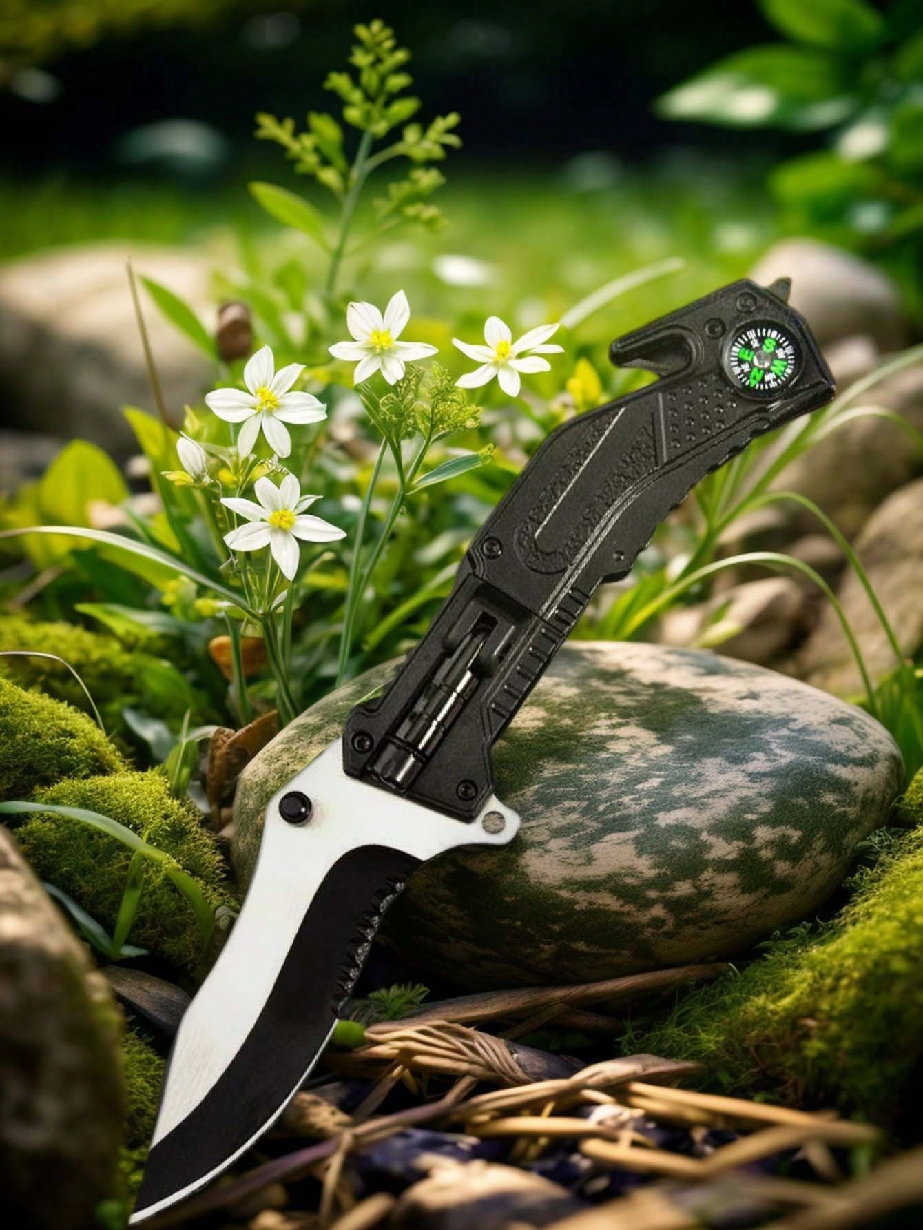 Cuchillo plegable de acero D2 de alta dureza, cuchillo plegable para ...