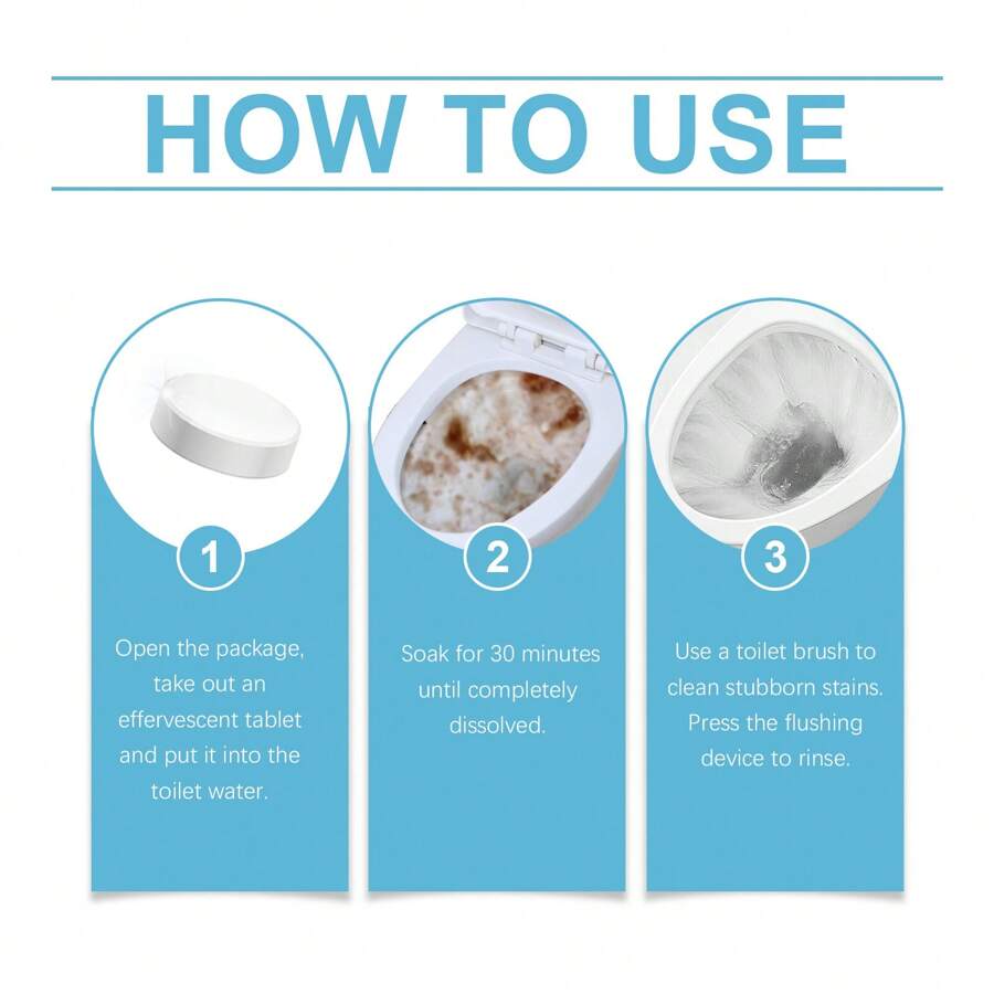 Toilet Cleaner Bruistablet: Lost Vlekken Snel Op En Herstelt De Netheid ...