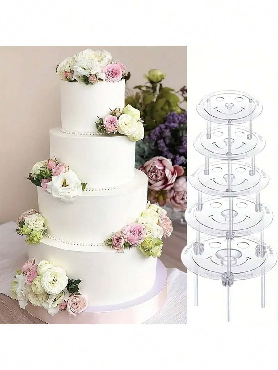 1 Set Cake Stand, Reusable Plastic Cake Tray, Multi-Tier Cake Placement ...