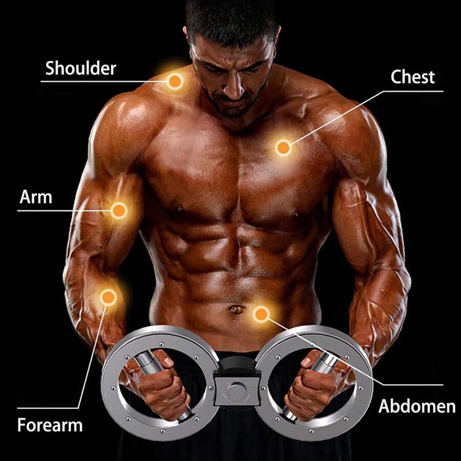 Adjustable Forearm Strength Trainer, 12 Lbs Resistance Rotational Arm ...