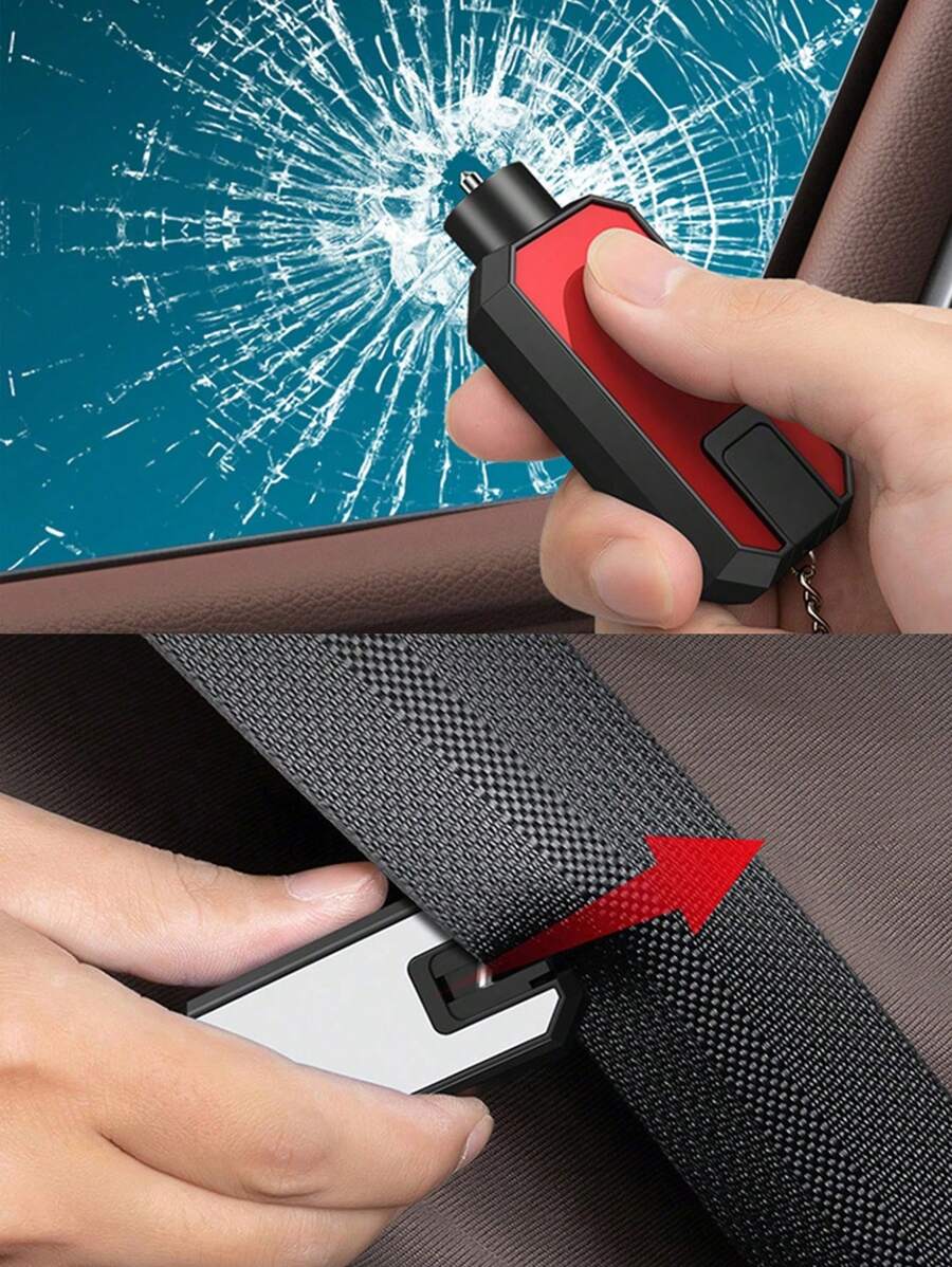 Compact 3-In-1 Car Safety Hammer, Window Breaker, Seatbelt Cutter ...