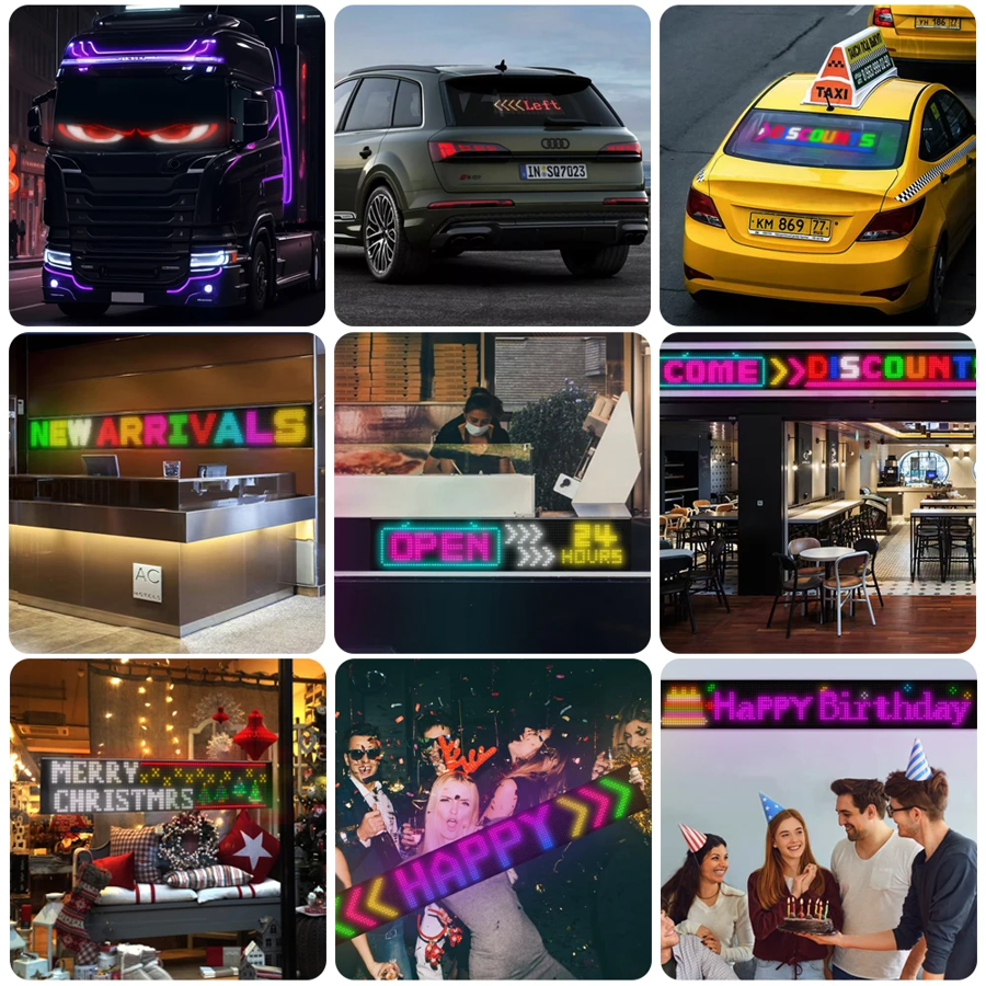 Auto Demon Eye-lichten, vrachtwagen LED-ogen, LED-display ...