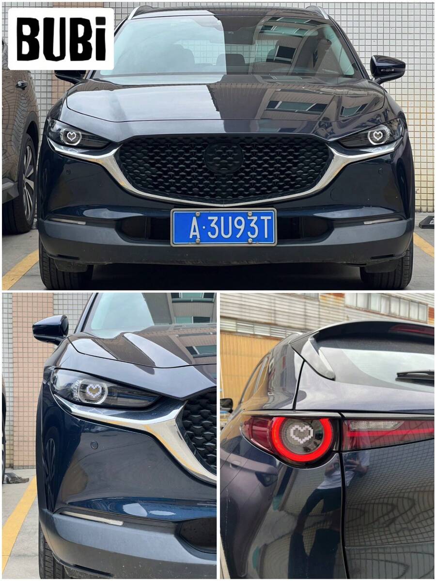 Love Car Tail Light Stickers Pink Cute Univeersal Taillight Headlight ...