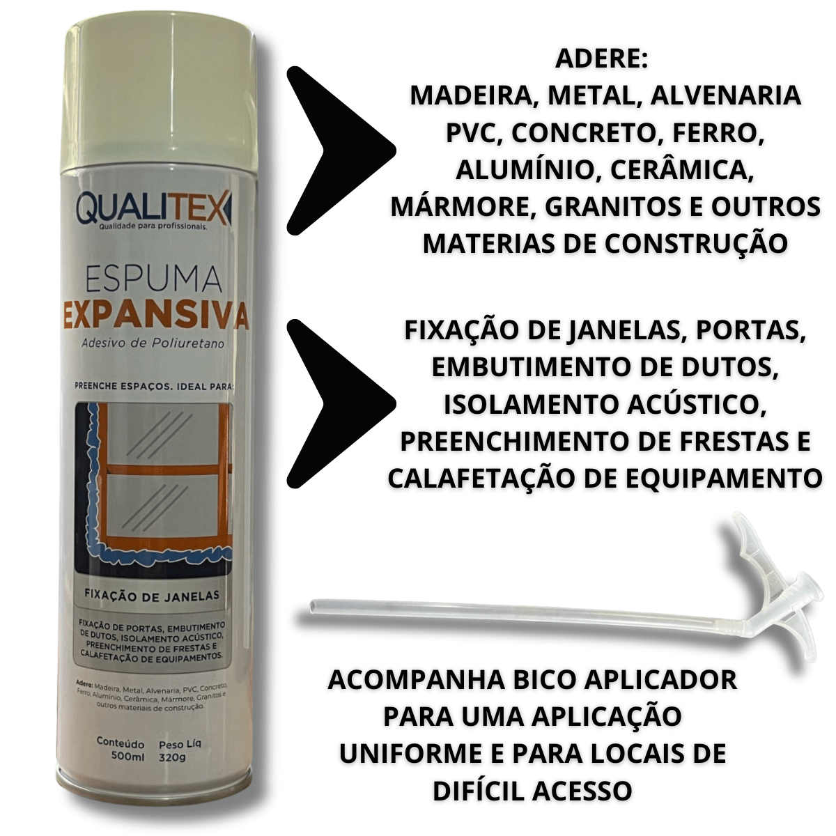 Qualitex Expanding Polyurethane Adhesive Foam 1/2/3/4PCS Sealing ...