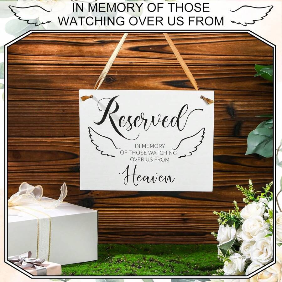 1pc Reserved Signs For Wedding Wood In Loving Memory Wedding Sign In ...