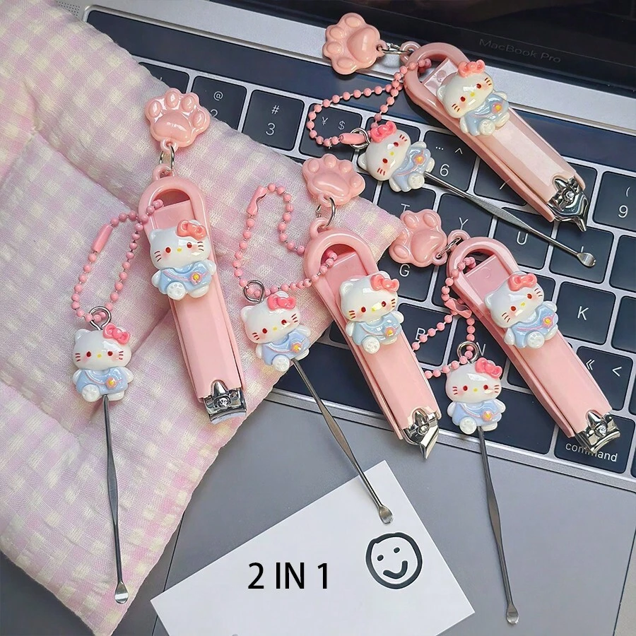 Sanrio Hello Kitty Cute Ear Pick And Nail Clipper Combo Stainless Steel ...