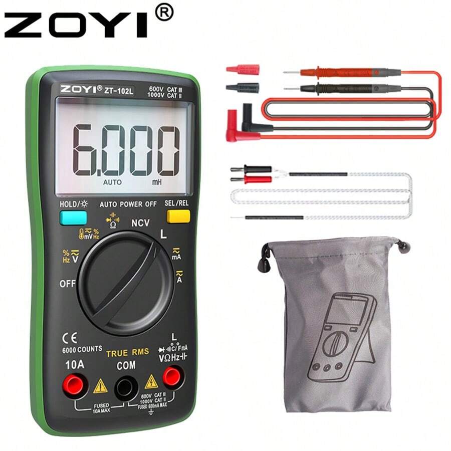 ZOYI Multímetro universal compacto y de alta precisión ZOYI ZT-102L con ...