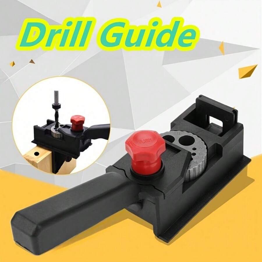 10-Hole Portable Woodworking Drill Jig Guide Fixture - Self-Aligning ...