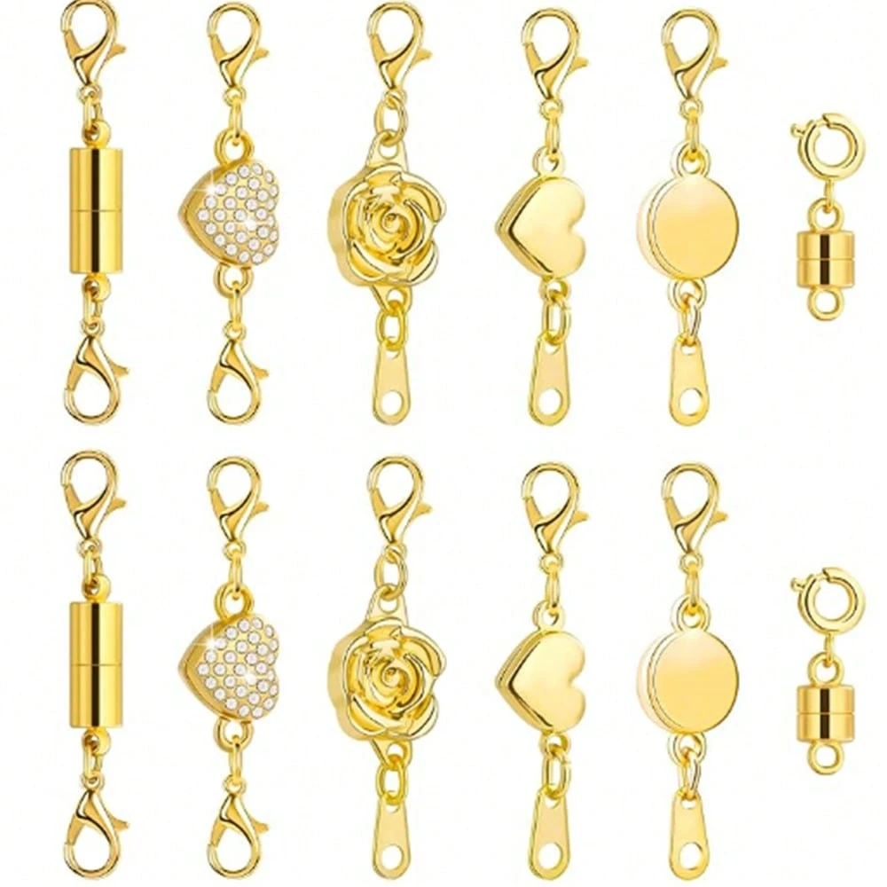 12Pcs Magnetic Necklace Clasps And Closures, Locking Magnetic Jewelry ...