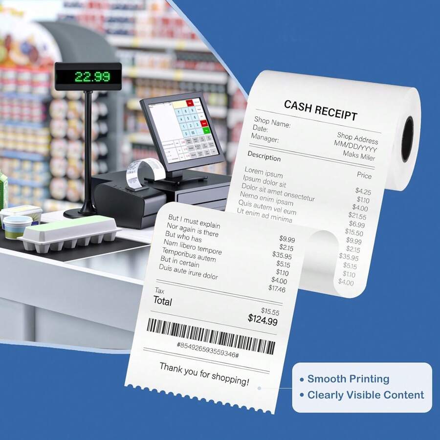 Thermal Receipt Paper Rolls 78mm X 46mm, 1,2,4 Rolls | SHEIN UK