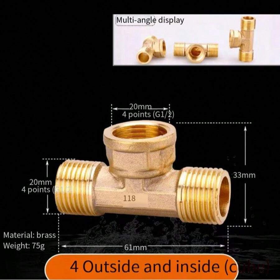 4 pièces connecteur fileté droit de tuyau de 4 à 4 pouces, adaptateur réducteur en cuivre de 6 à ...