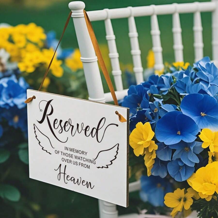 1pc Reserved Signs For Wedding Wood In Loving Memory Wedding Sign In ...