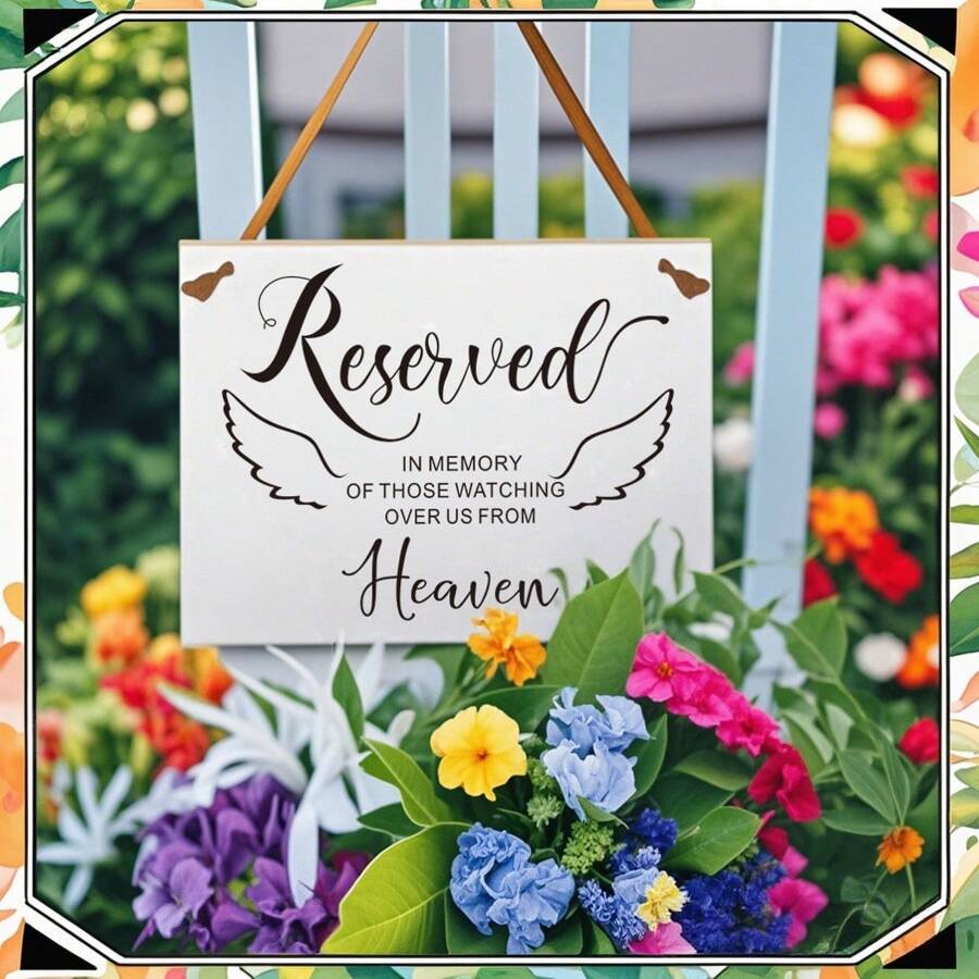 1pc Reserved Signs For Wedding Wood In Loving Memory Wedding Sign In ...