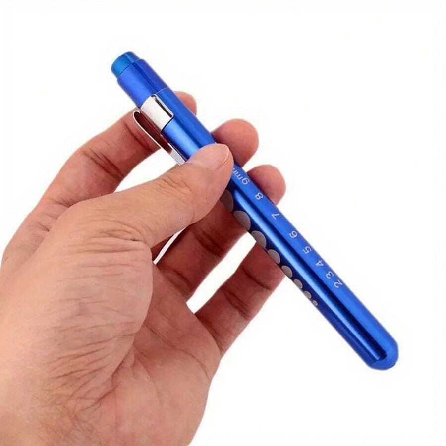 Reusable LED Medical Penlight Flashlight With Pupil Gauge Pocket Clip ...