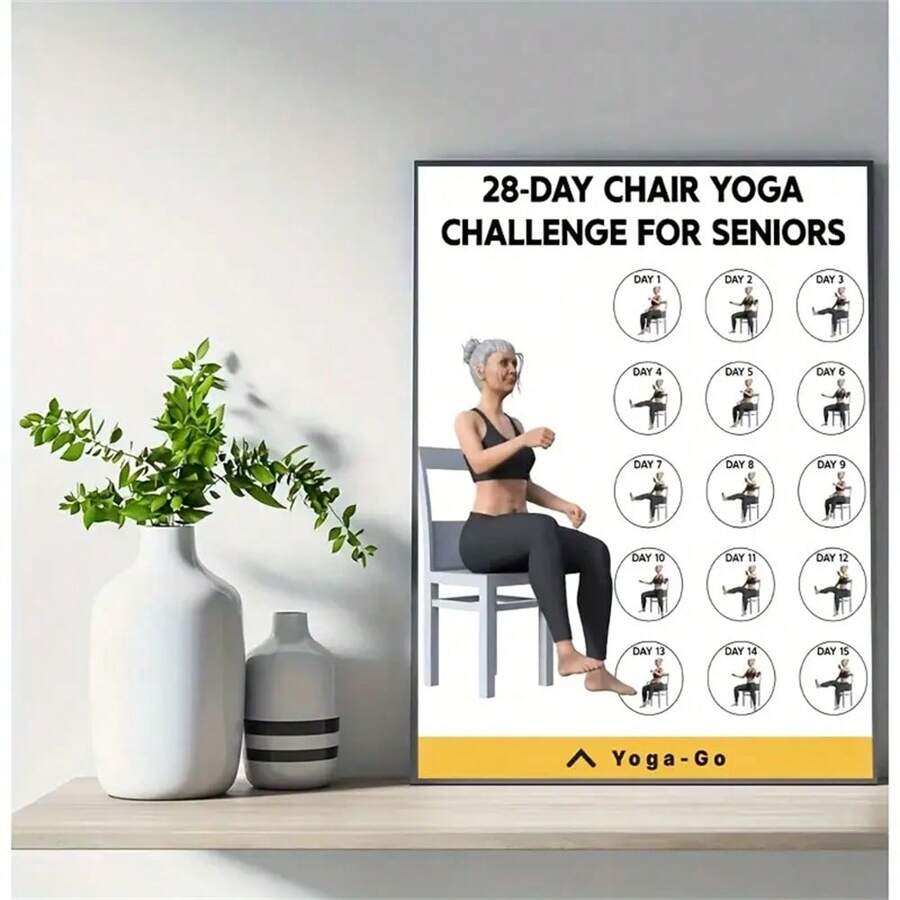 1Pc A Frameless 28-Day Chair Yoga: A Healthy New Start For Seniors, A ...