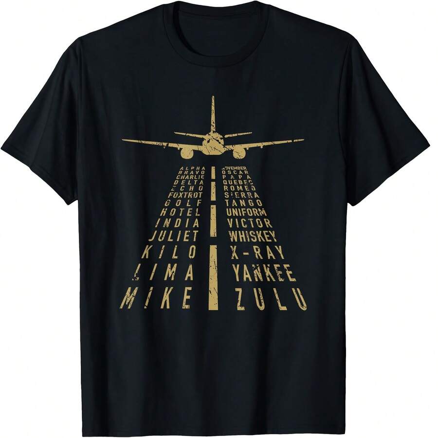 International Phonetic Alphabetation Big Jet Design T-Shirt | SHEIN USA