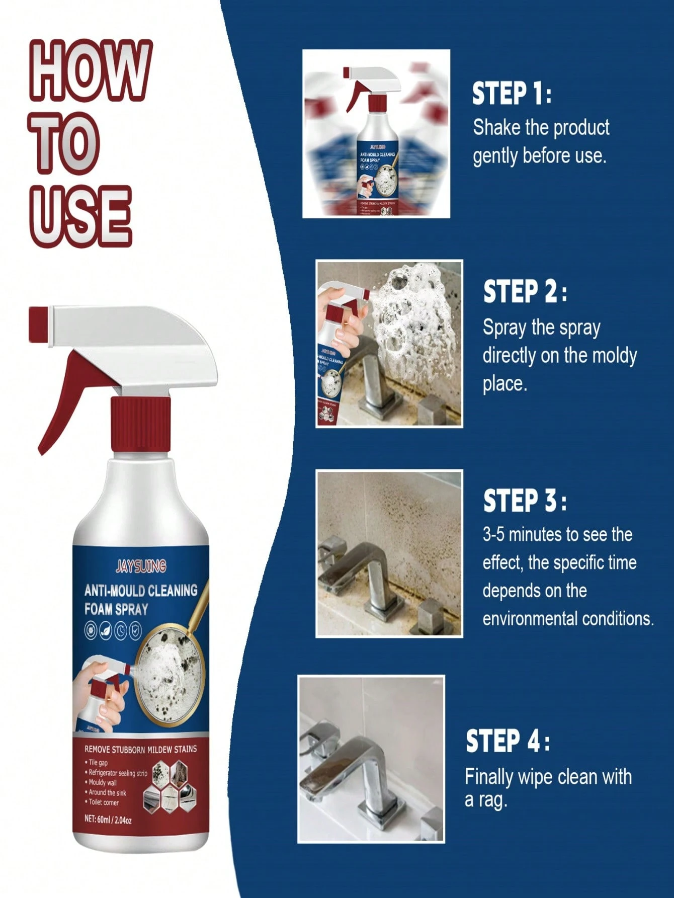 Tiles, Walls, Bathrooms, Silicone Multi-Function Cleaning And Mould ...