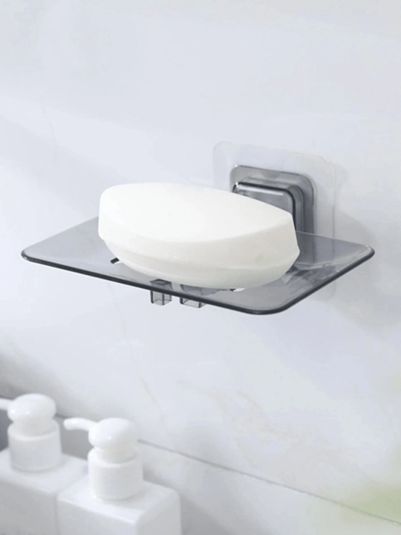 1/2pcs Crystal Wall Soap Tray, Drip-Free Soap Rack (See Installation ...