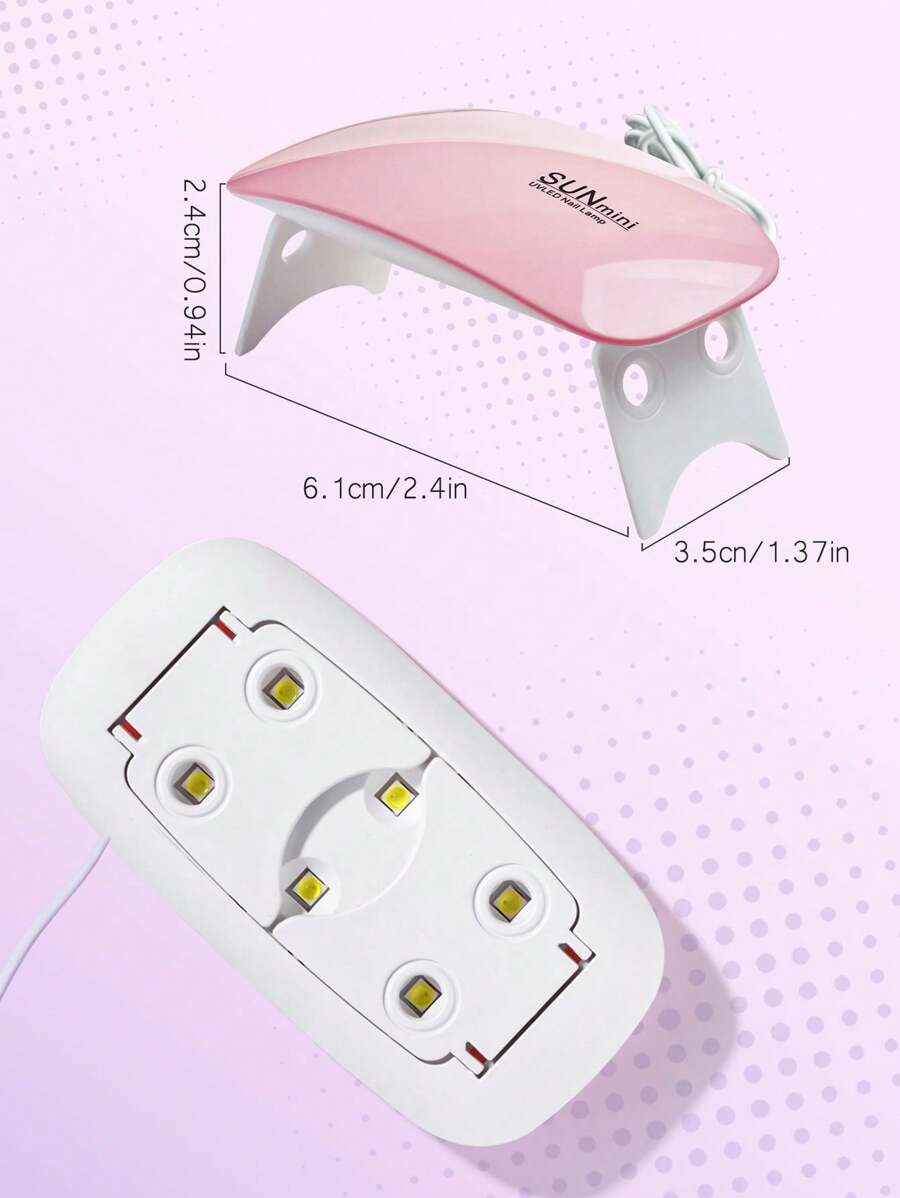 UV LED Nail Dyer Mini Gel Nail Lamp Portable Curing Lamp For Gel Nail ...