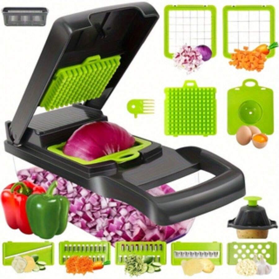 14-In-1 Multi-Functional Vegetable Chopper Set - Manual Operation, No ...