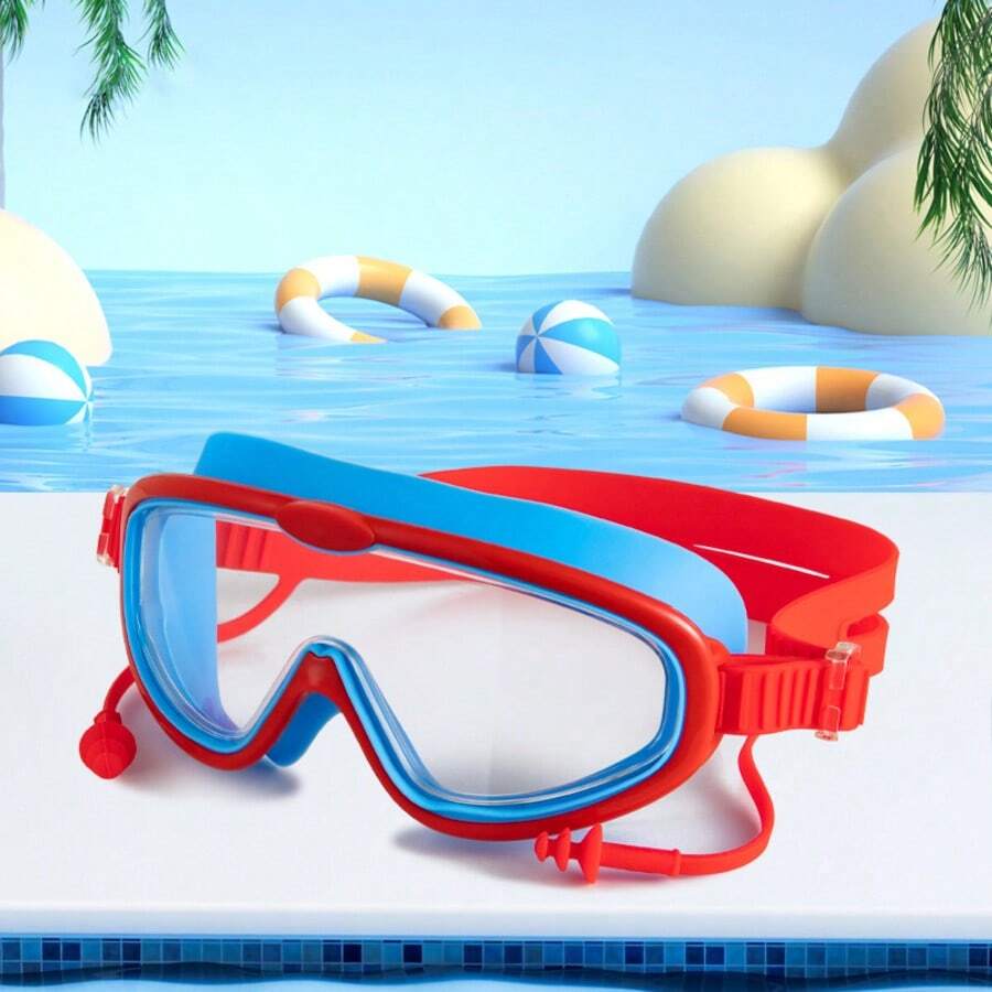 1pc Waterproof And Breathable Design Multi-Color PC Swim Goggles For ...