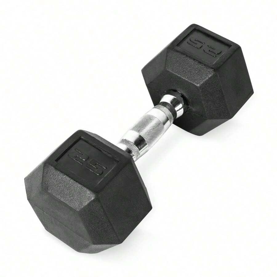Barbell, 25 Lb Rubber Hex Dumbbell, Single | SHEIN USA