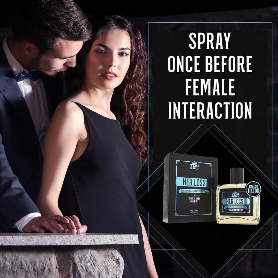 Colonia para hombres "Her Loss" de 3.30Z, colonia con feromonas de alta gama "Her Lost" para ...