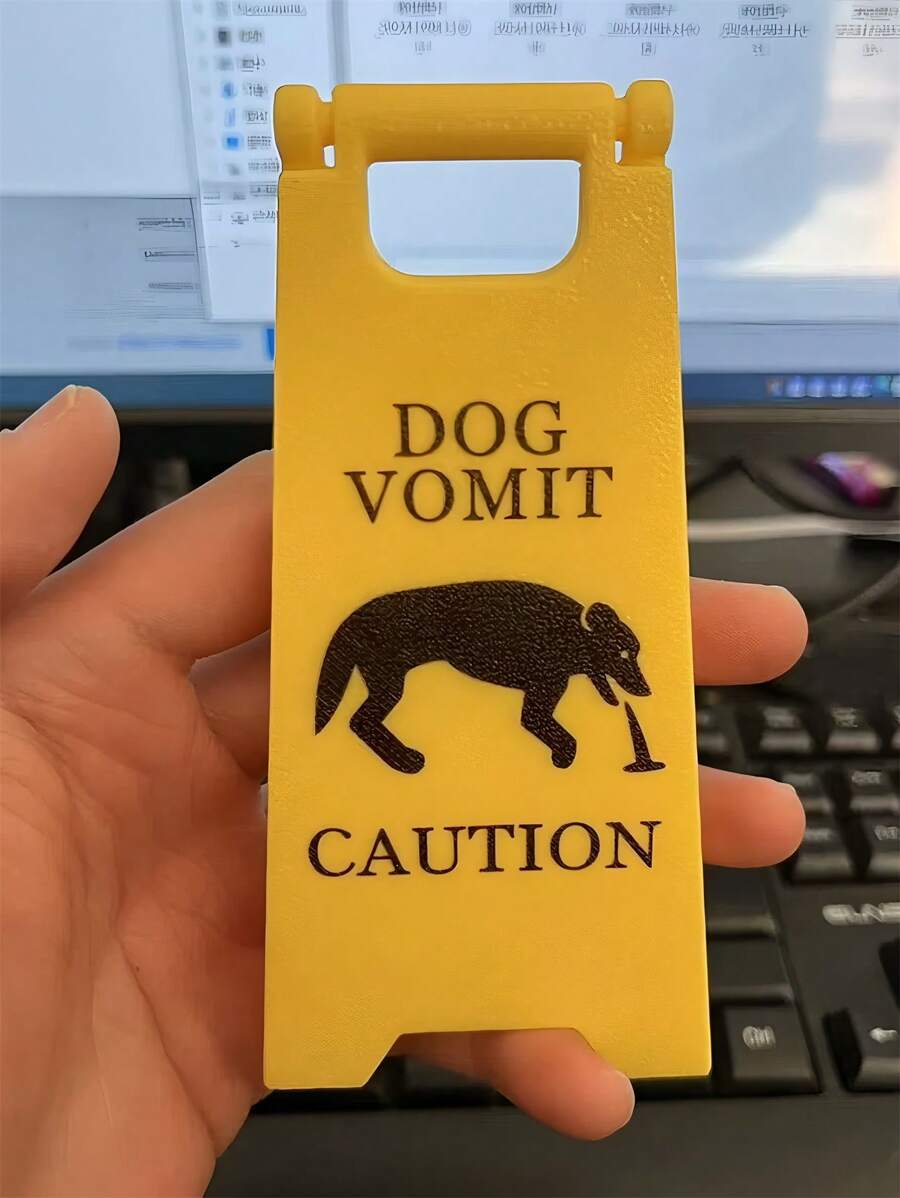 Cat Vomit Sign, Pet Vomit Warning Plate, Dog Vomit Indicator Sign ...