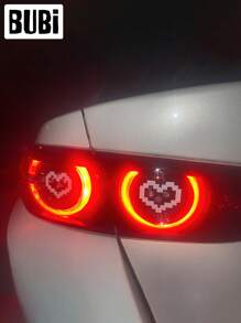 Love Car Tail Light Stickers Pink Cute Univeersal Taillight Headlight ...