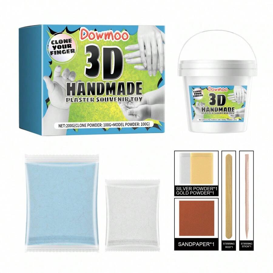 1pc Large Hand Mold Casting Kit, Creative 3D Clone Powder, Handprint ...