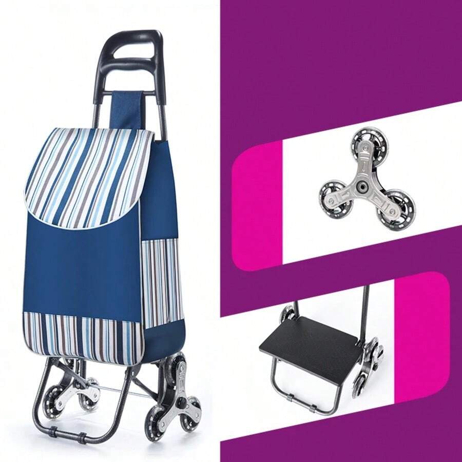 Light Grocery Shopping Trolley Household Climbing Folding Trailer ...