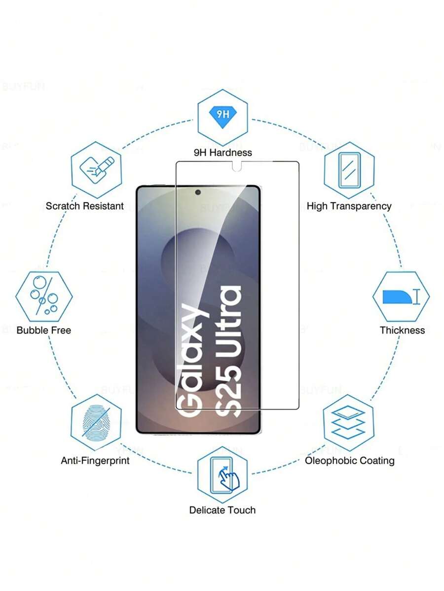 2 pièces Protecteur d'écran déverrouillable compatible avec Samsung S25 Ultra S 25 S25Ultra ...