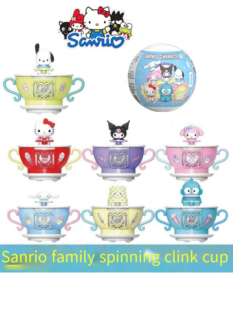 Sanrio 1pc/Set Oficial Sanrio Spinning Cup, Montar Caixa Cega, Exibição ...